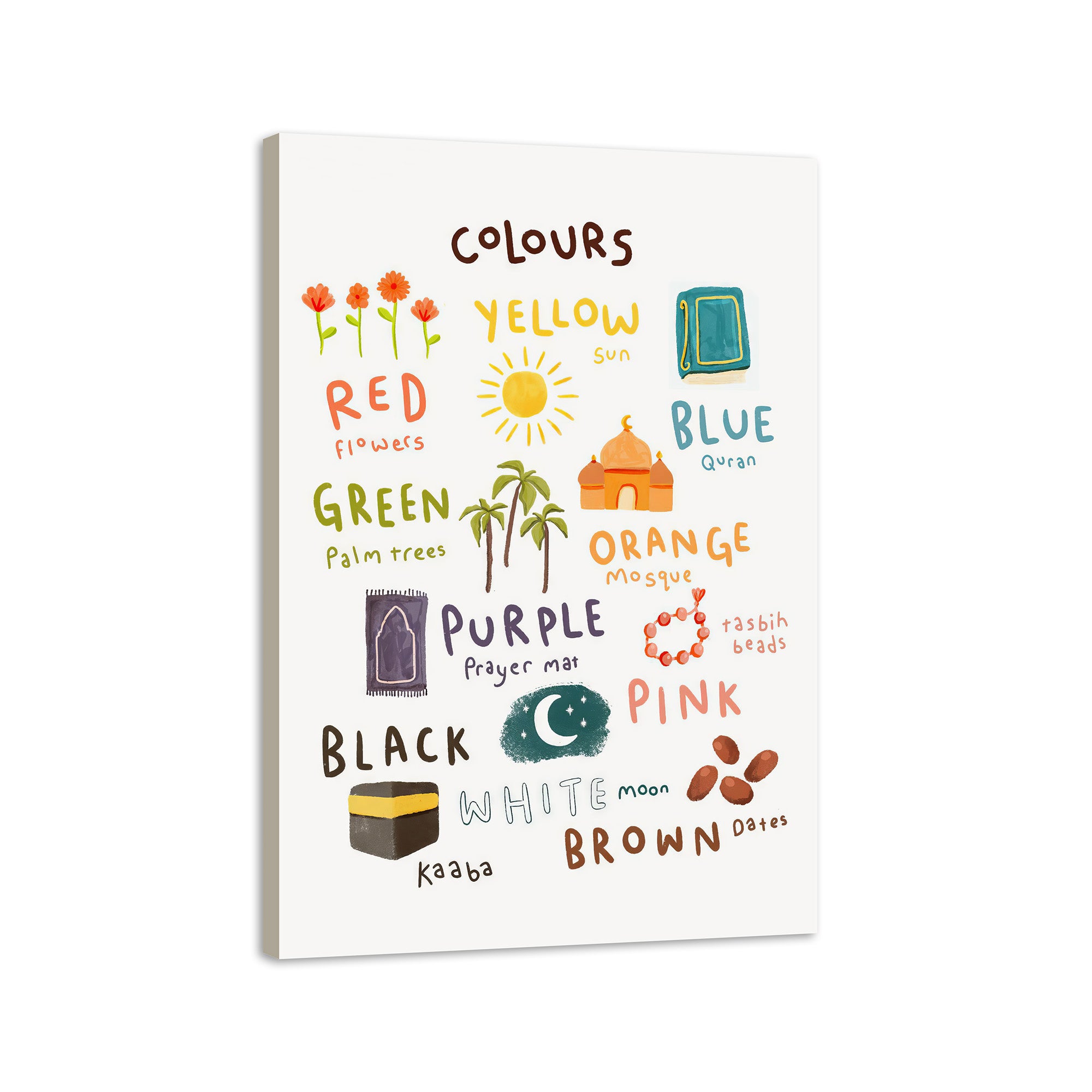 Colours of Islam | Islamic Kids Print | Children's Wall Art | Islamic ...
